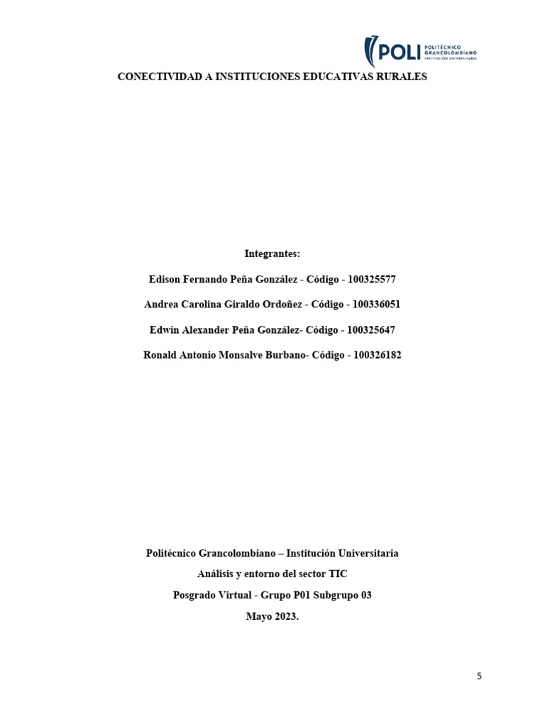 Entrega Final TIC | PDF | Colombia | Internet