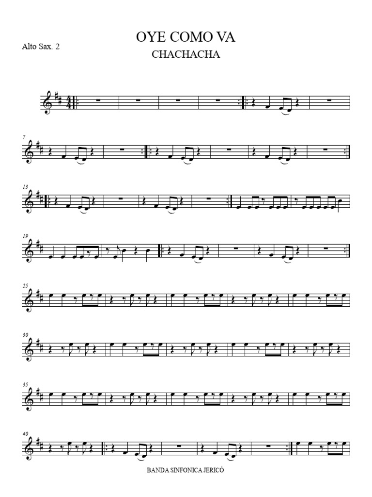 Oye Como Va - Alto Sax. 2 | PDF
