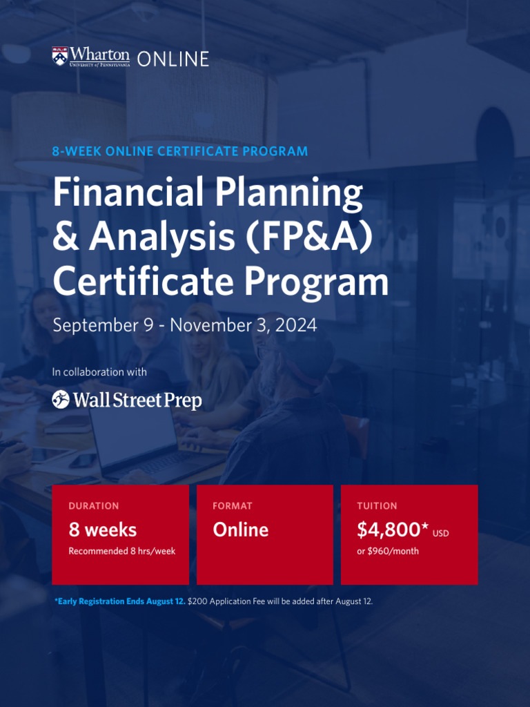 Wharton FPA Certificate Program | PDF | Financial Analyst | Linked In