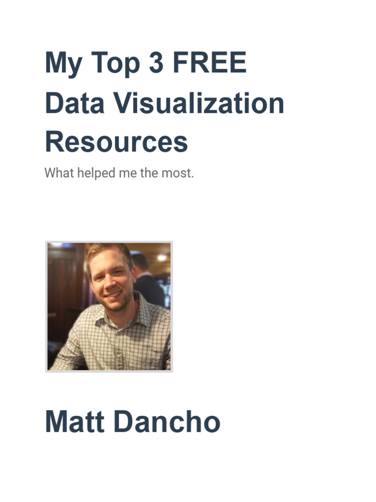 My Top 3 FREE Data Visualization Resources | PDF