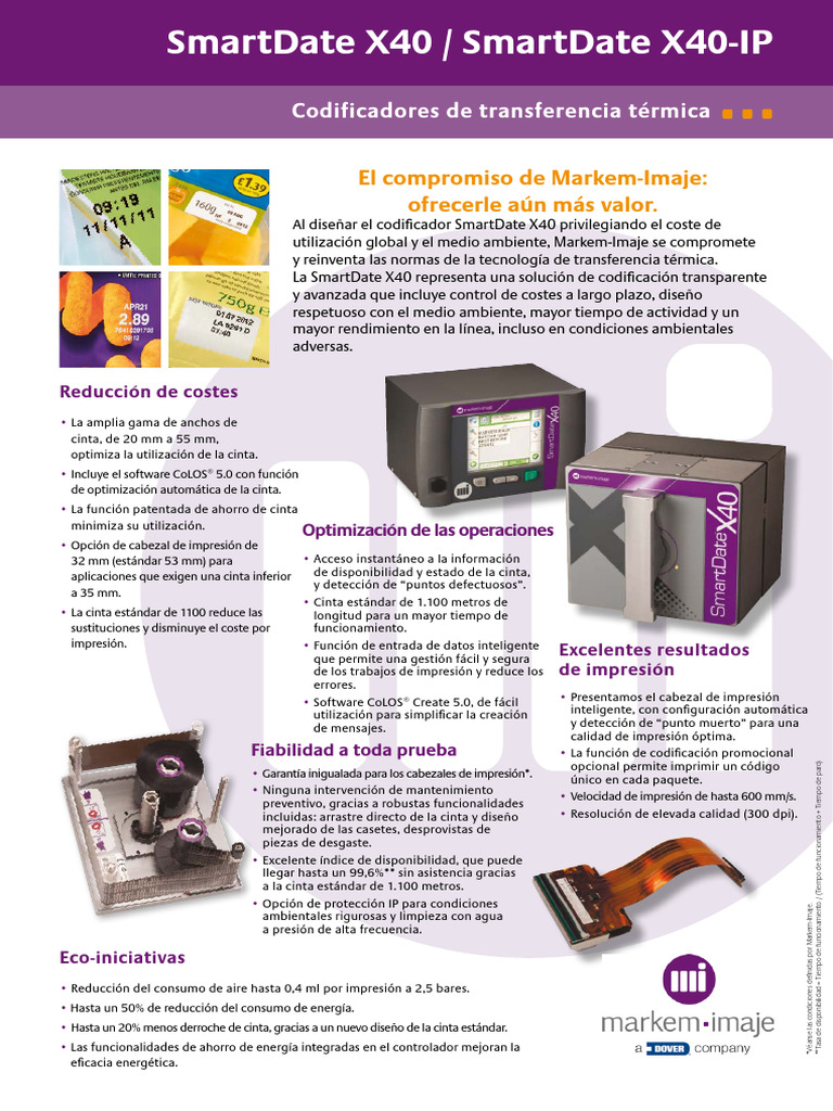 Markem Imaje SmartDate X40 DS ES A1 | PDF | Informática