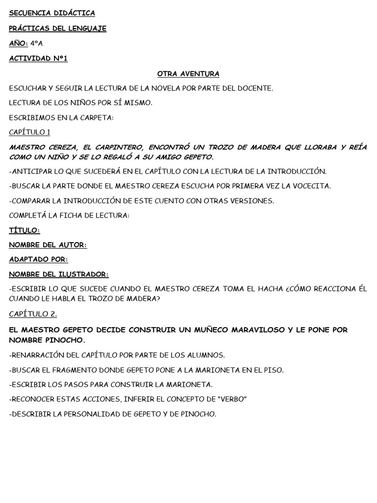 SD PLD Julio-Agosto | PDF | Pinocho
