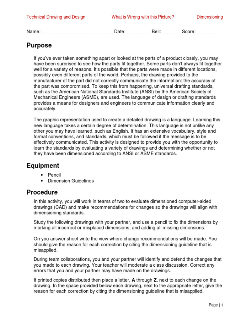 !TDD-7b Dim Analysis - Worksheet 1 (Rev 1) | PDF | Technical Drawing ...