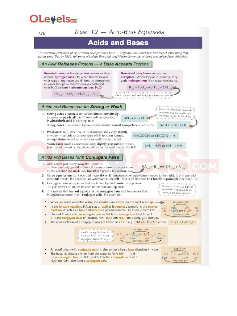 Topic 12 - Acid-Base Equilibria | PDF