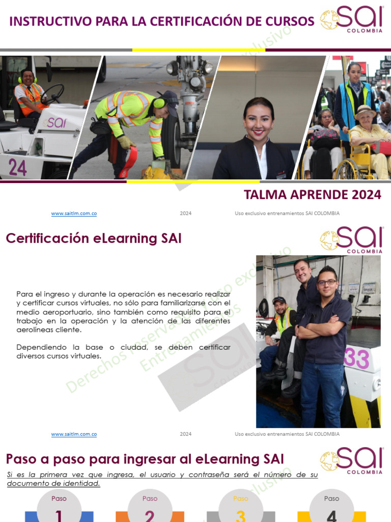 Instructivo Elearning TALMA 2024 | PDF | Contraseña | ciberespacio