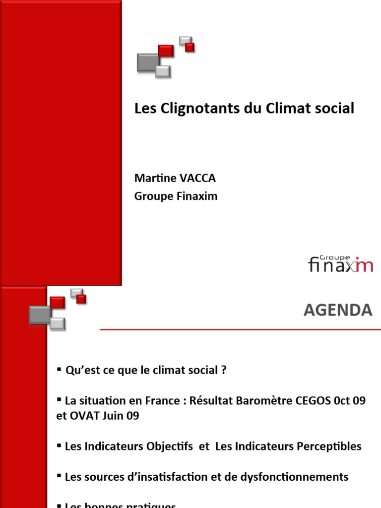 Les Clignotants Du Climat Social | PDF