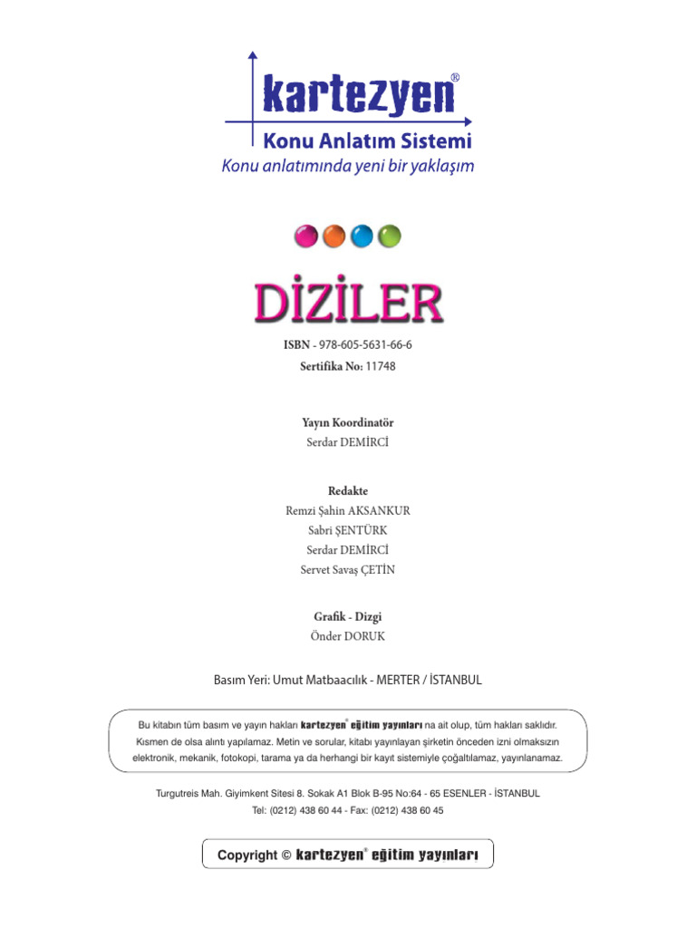 Kartezyen Diziler Pdf