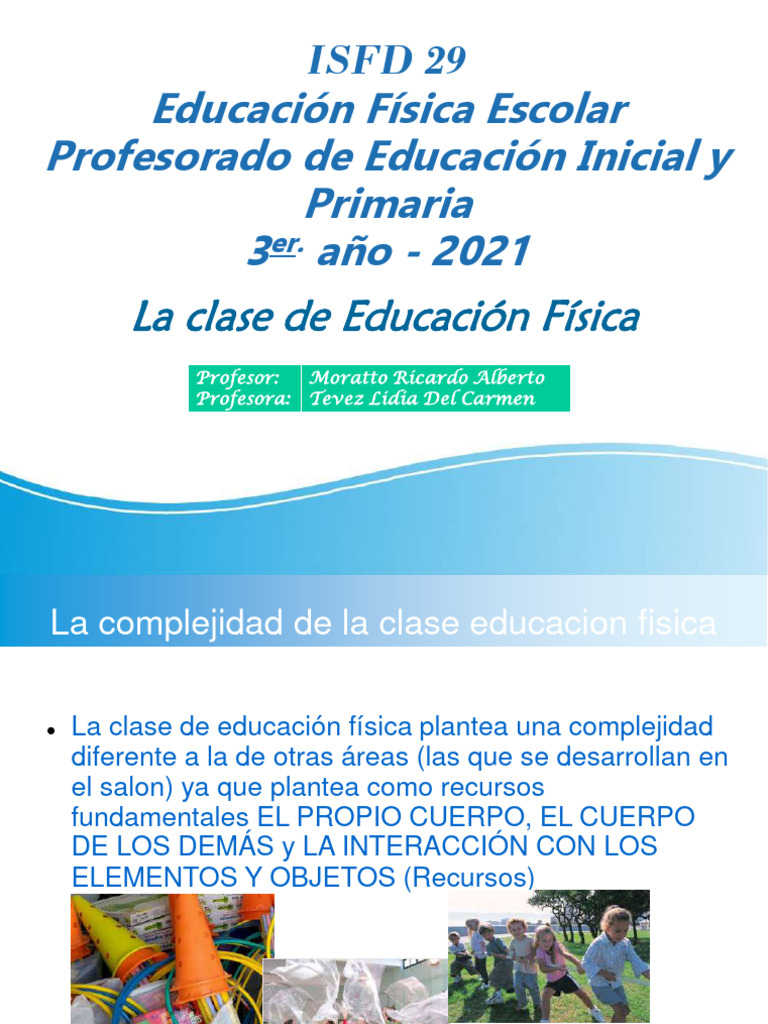 Estructura y Desarrollo de Clases de Educación Física | PDF | Educación ...