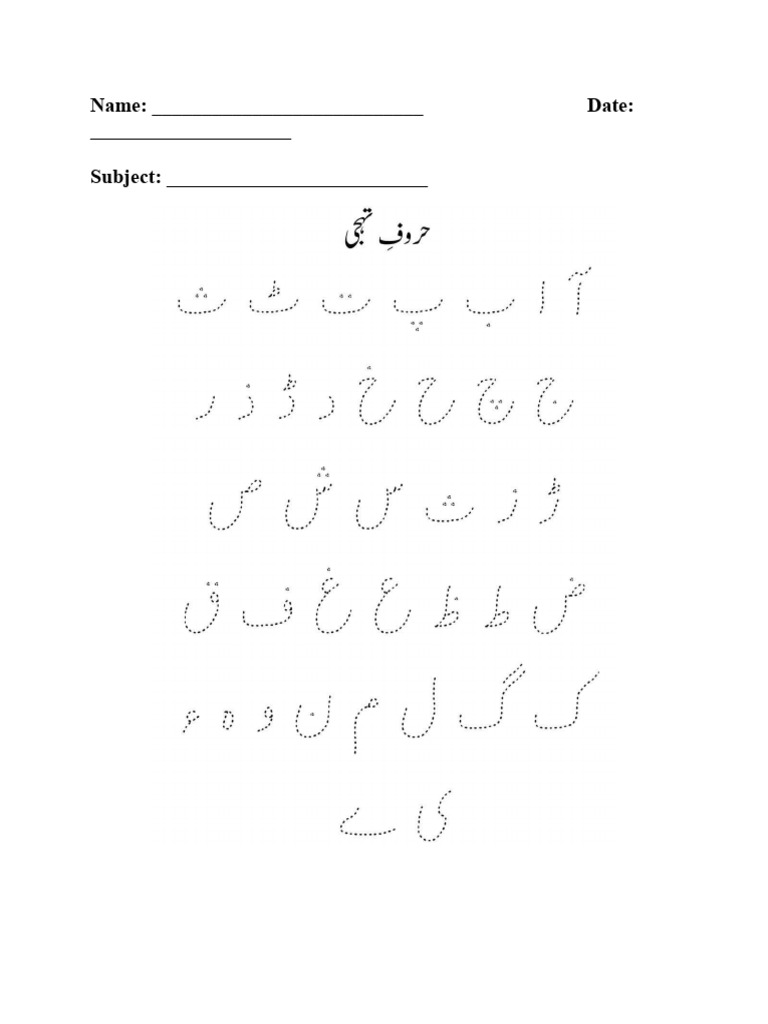 Haroof e Tahaji | PDF