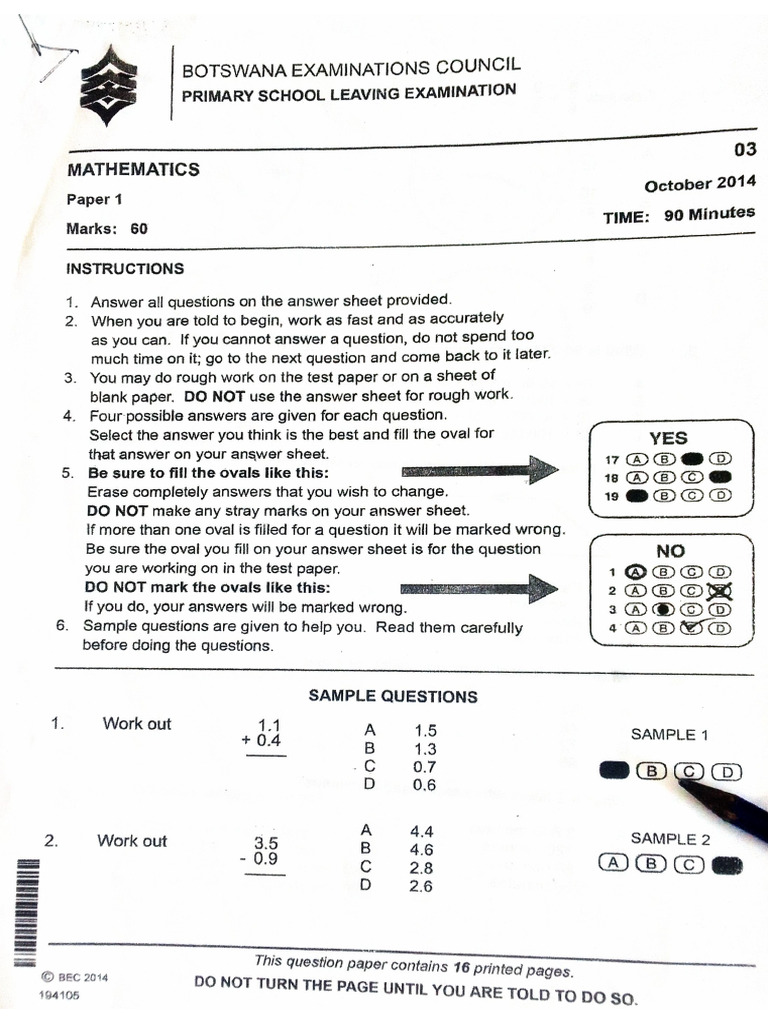 Mathematics 2014 | PDF