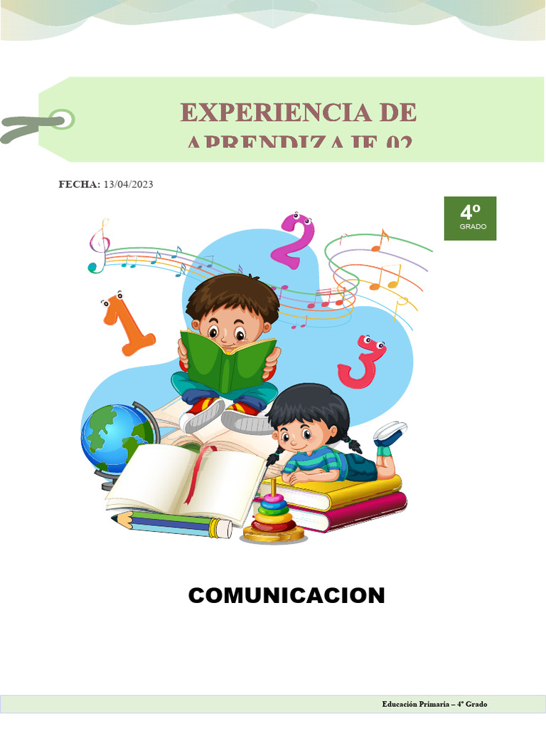 Aprendizaje de Comunicación 4º Grado | PDF | Evaluación | Aprendizaje