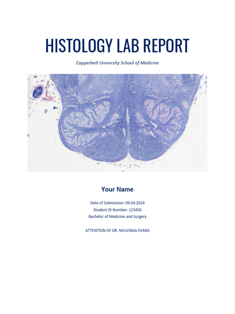 Histology Lab Report Template. | PDF | Histology | Staining