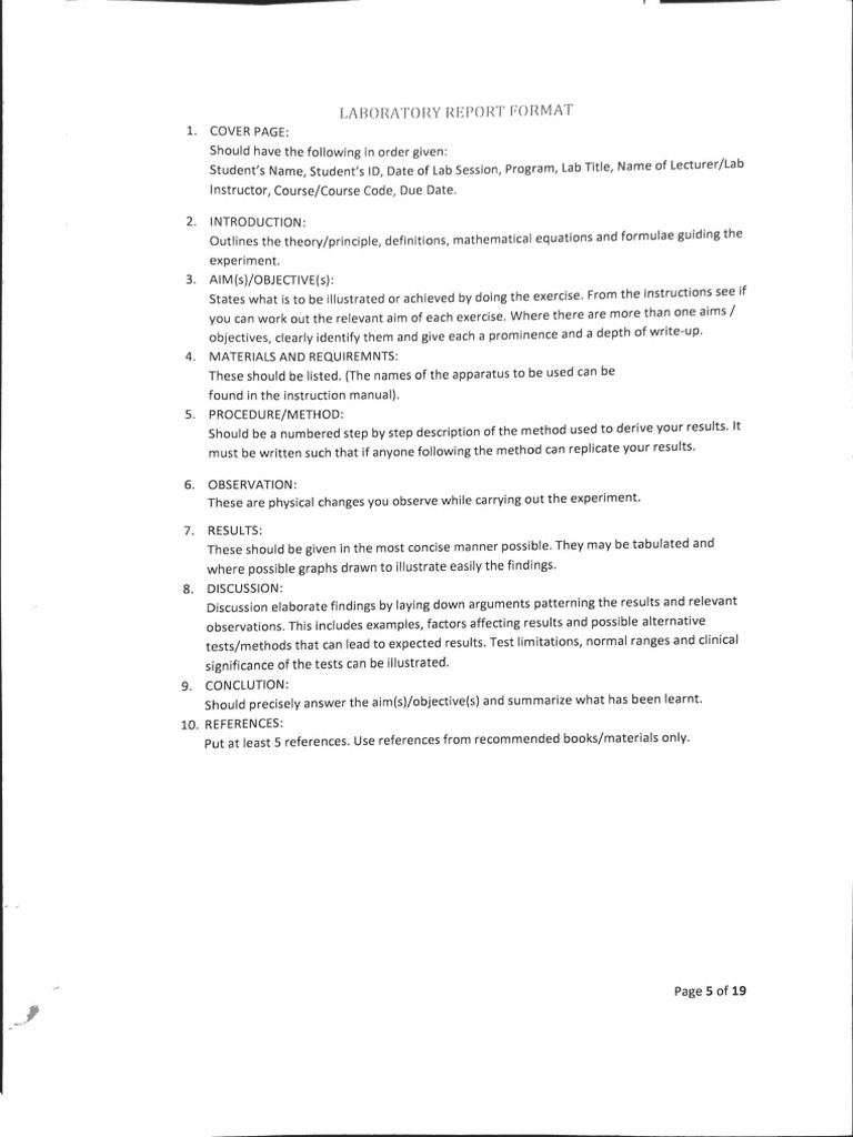 Lab Report Format | PDF