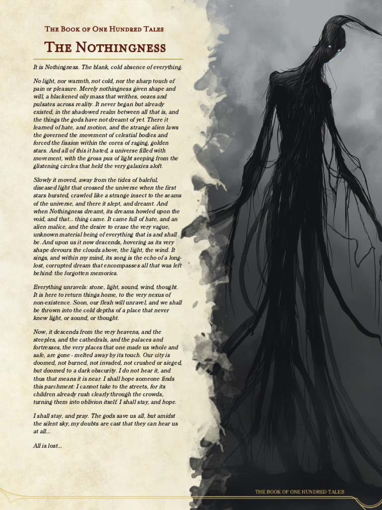 The Nothingness - Lore Scroll | PDF | Nothing | Universe