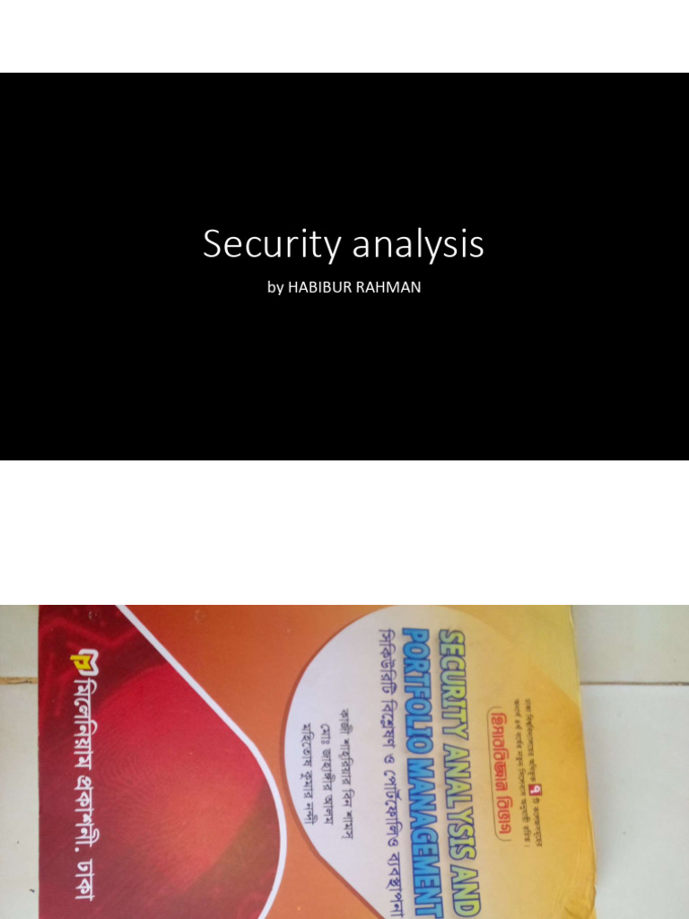 Security Analysis | PDF
