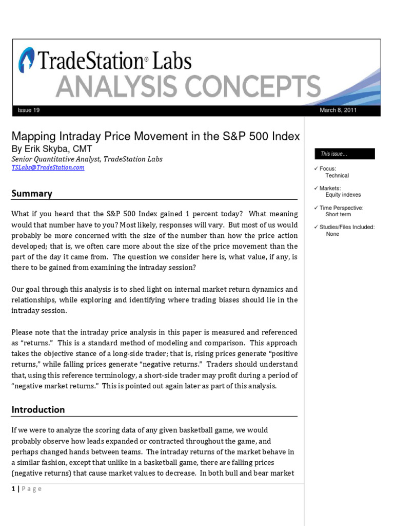Mapping Intraday Price Movement in The S&P 500 Index | PDF | Day ... Mapping Intraday Price Movement in The S&P 500 Index | PDF | Day ...