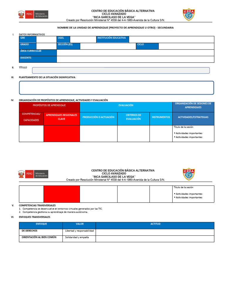 2024 Esquema de Unidad Didáctica | PDF | Evaluación | Aprendizaje