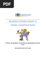 GP Business Studies Grade 12 September 2024 P2 and Memo | PDF