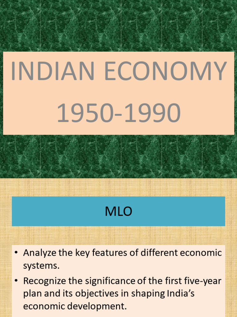 Indian Economy 1950-1990 | PDF | Agriculture | Green Revolution