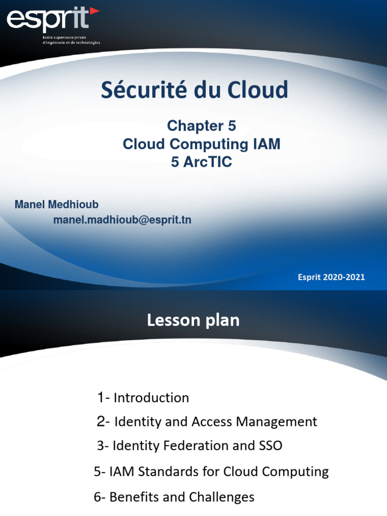 chapitre6-Cloud IAM | PDF | Cloud Computing | Authentication