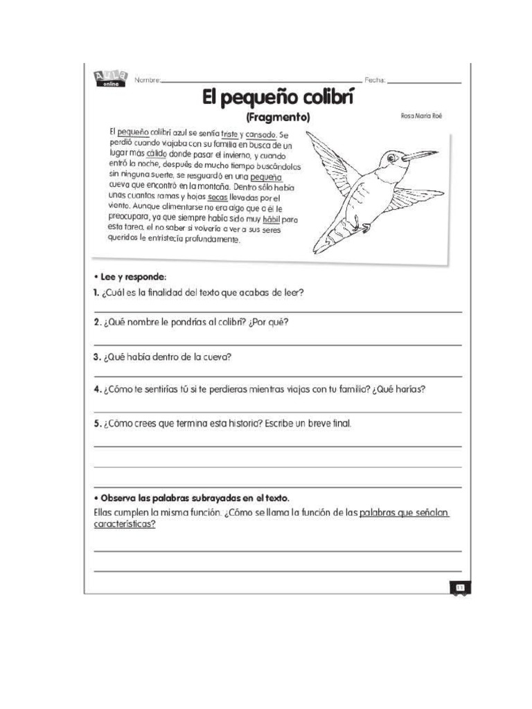 El Colibrí | PDF