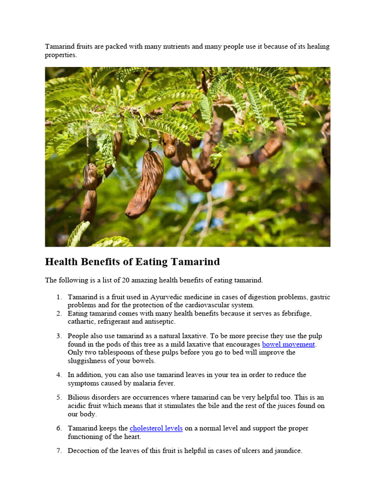 Tamarind | PDF | Bile | Stomach