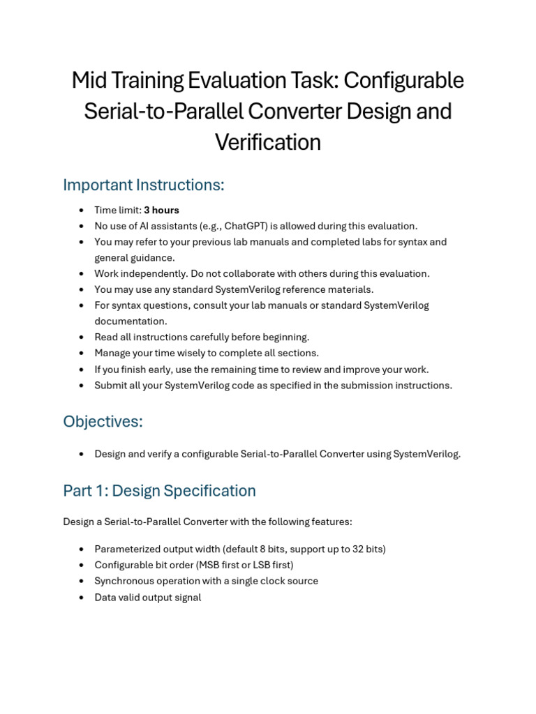 Mid Training Evaluation Task | PDF | Computing | Software Engineering
