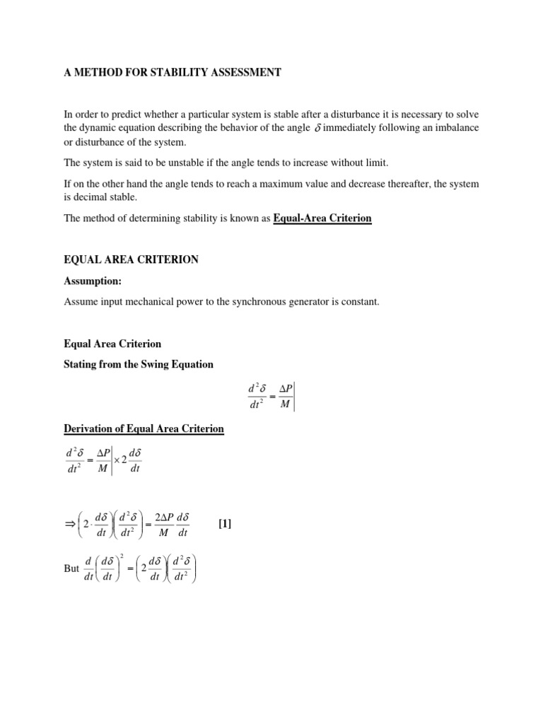 Assessment of Transient Stability | PDF | Electric Power System ...