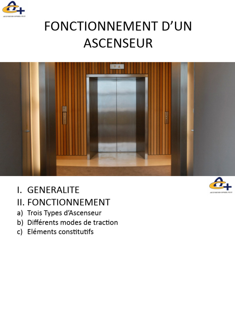 Fonctionnement Ascenseur | PDF | Ascenseur | Biens manufacturés