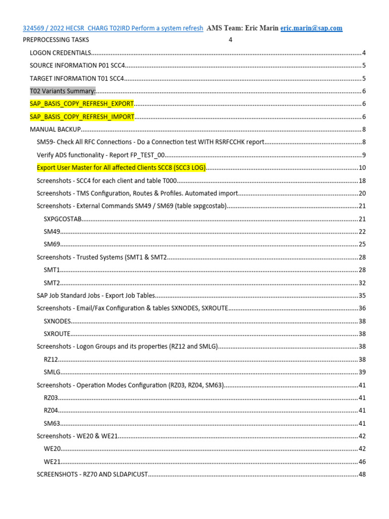Pre-Steps IRD T01 400 System Refresh - Jan 2023 | PDF | Transport Layer ...