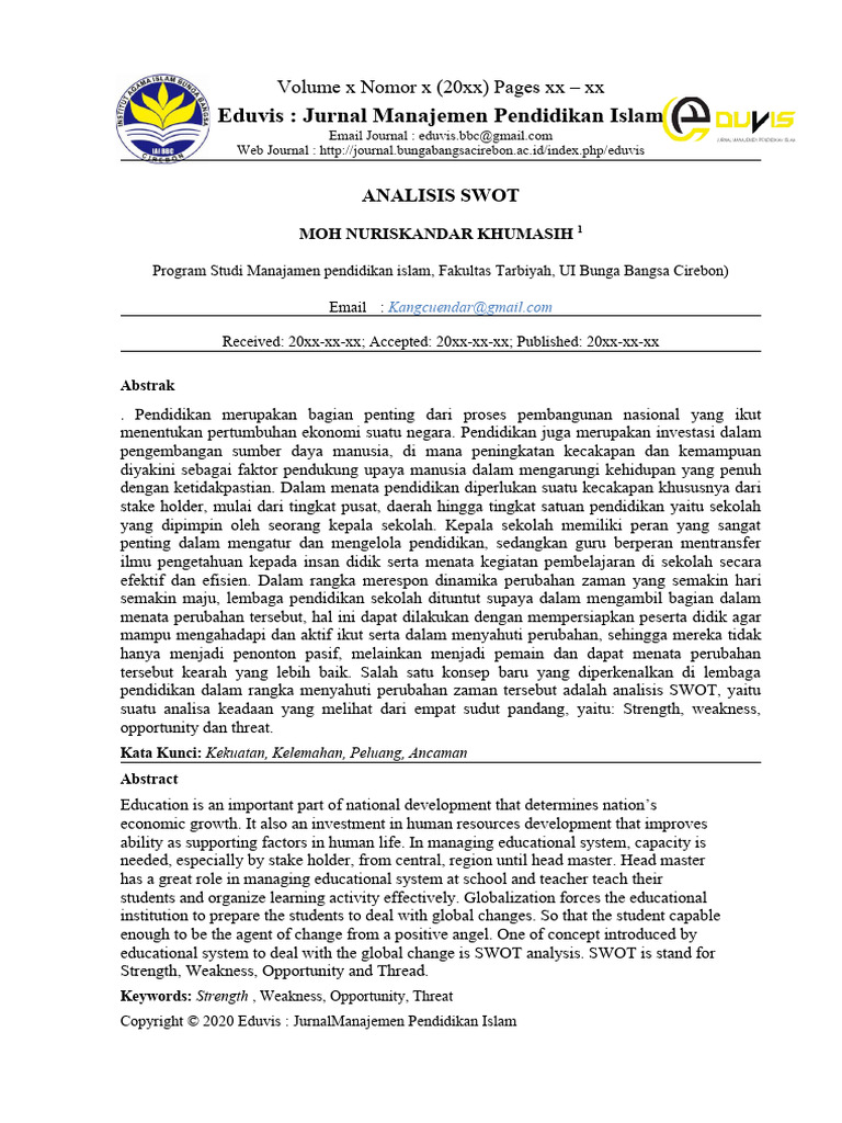 Jurnal+Analisis+SWOT-1 | PDF
