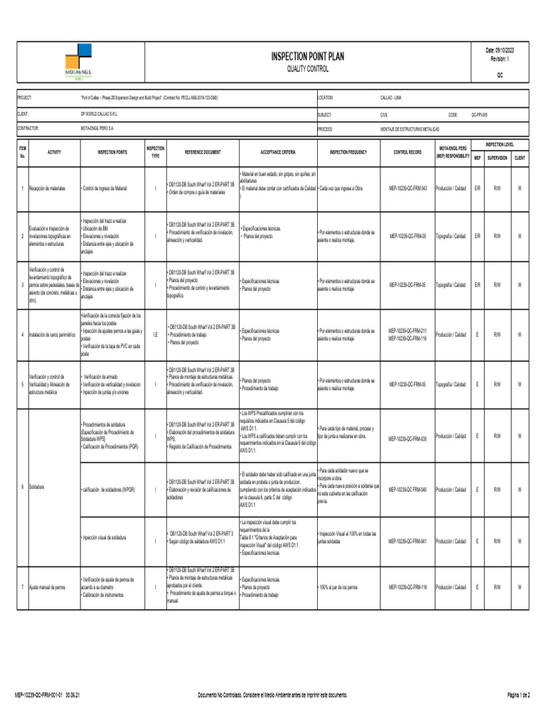 QC PPI 005 - Ver1 | PDF | Soldadura | Construcción