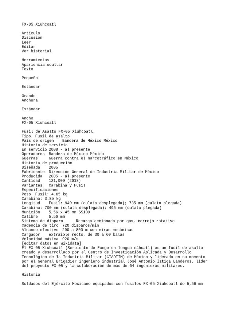 La Arma Mas Chafa Del Ejercito Mexa | PDF | Balística | Rifle