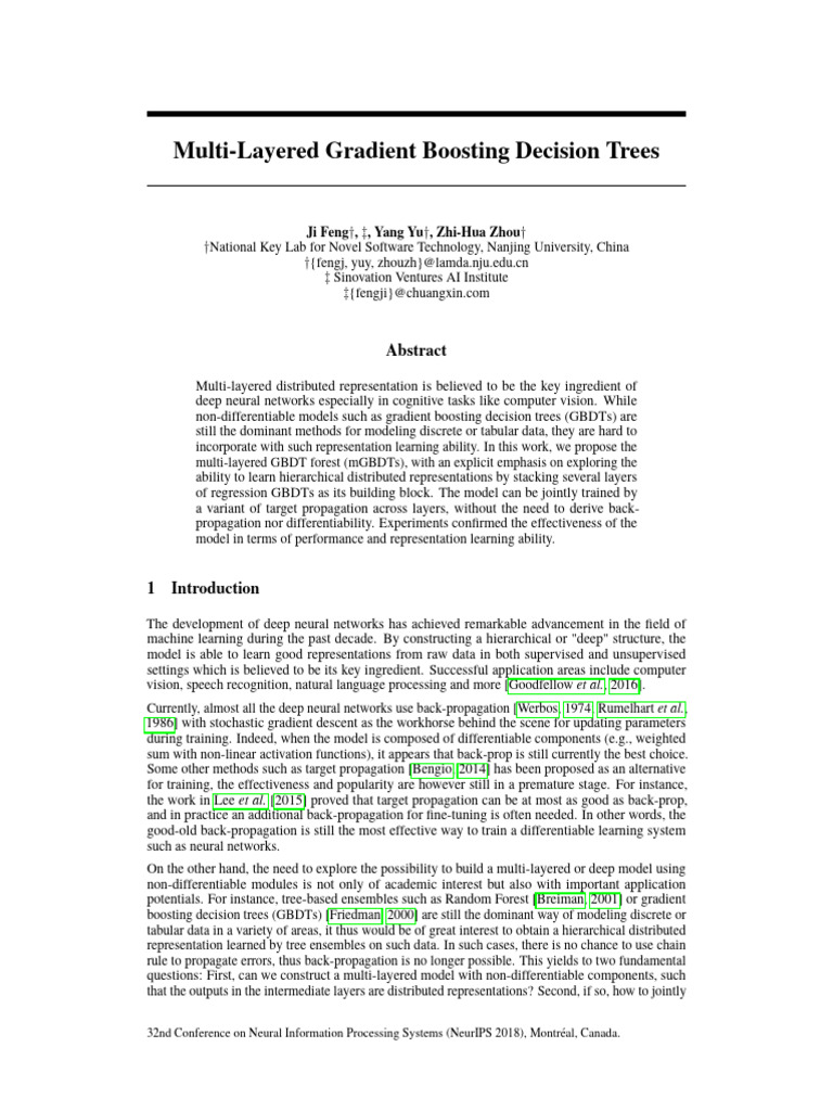 NeurIPS-2018-multi-layered-gradient-boosting-decision-trees-Paper | PDF | Artificial Neural ...