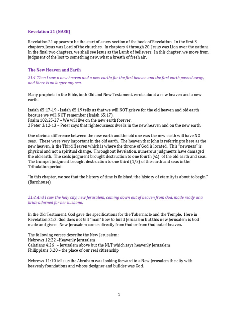 Revelation 21 | PDF | Heaven | Book Of Revelation