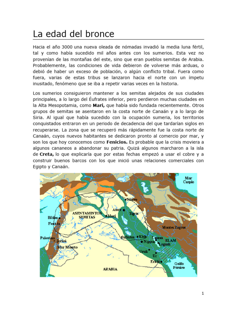 HI4 La Edad Del Bronce | PDF | Antiguo Egipto | Sumeria