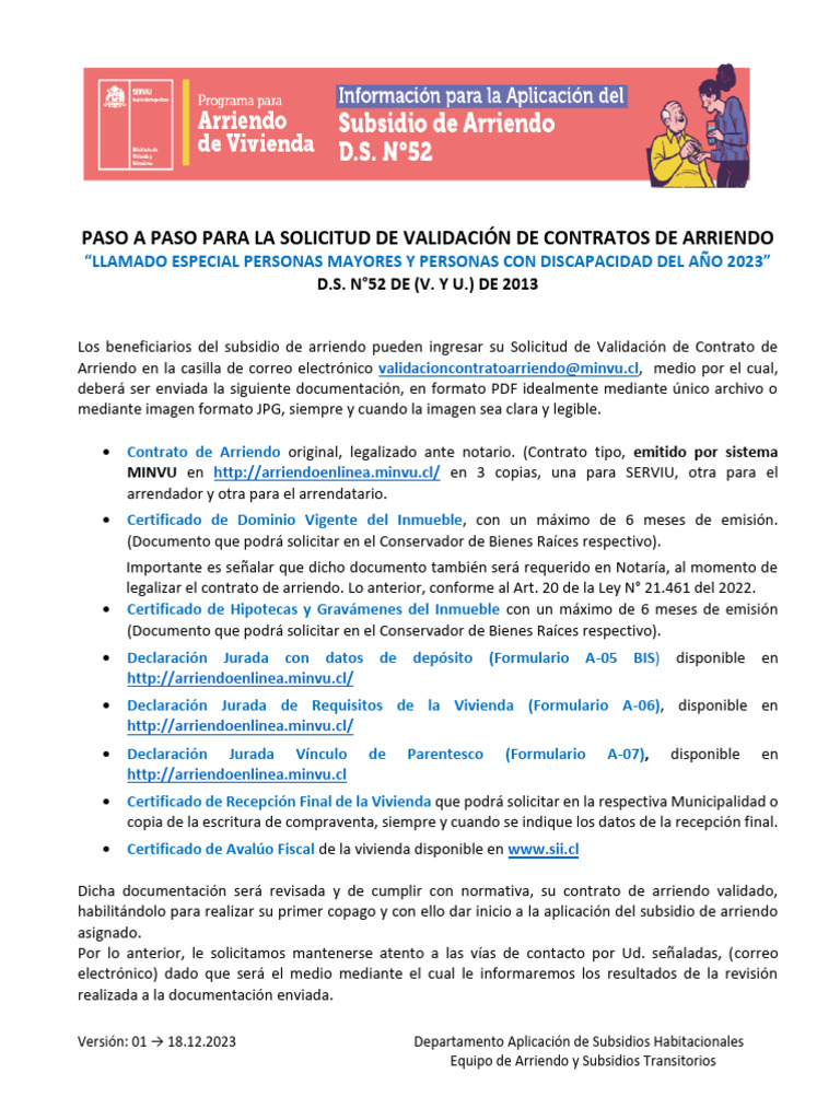 Paso A Paso para La Solicitud de Validacion de Contratos de Arriendo ...