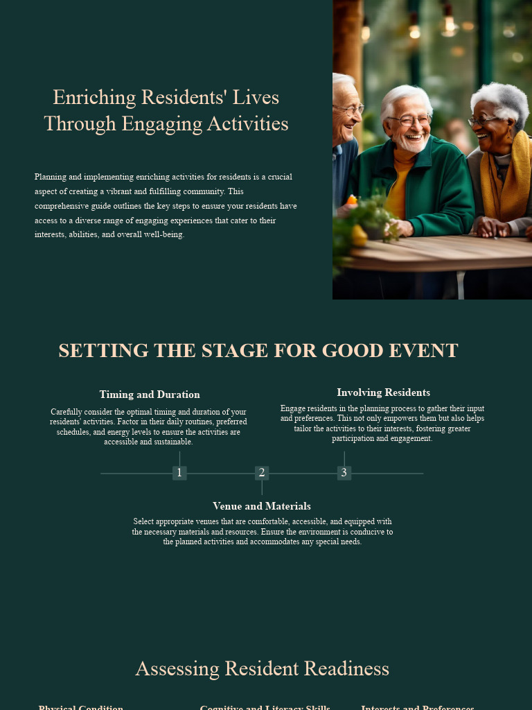 Engaging Activities for Residents' Well-Being | PDF | Incentive ...