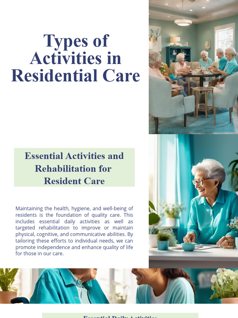 M4 Types of Activities in Residential Care | PDF | Psychotherapy ...