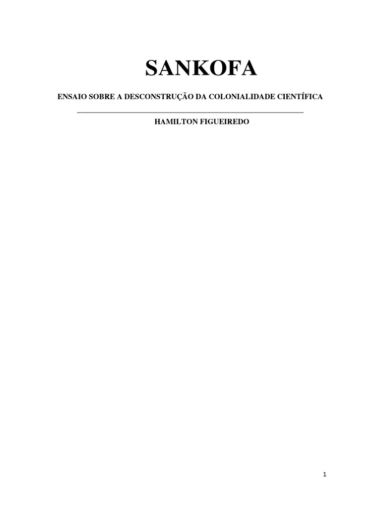 SANKOFA | PDF | África | Escravidão