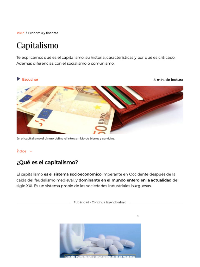 Características y Críticas del Capitalismo | PDF | Capitalismo | Sociedad