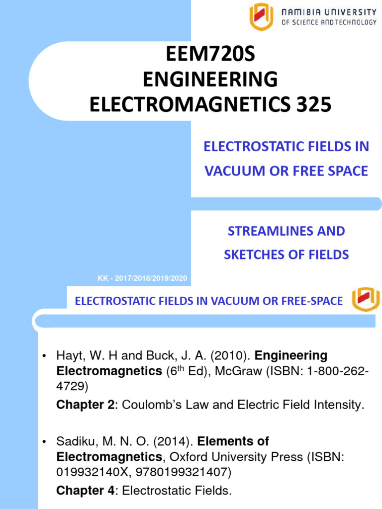 EEM720S Eng Electromagnetics Lect Notes 4 Part-1 Streamlines and ...
