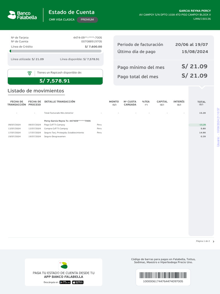 Eecc - Clave - 06174476 - Agosto | PDF