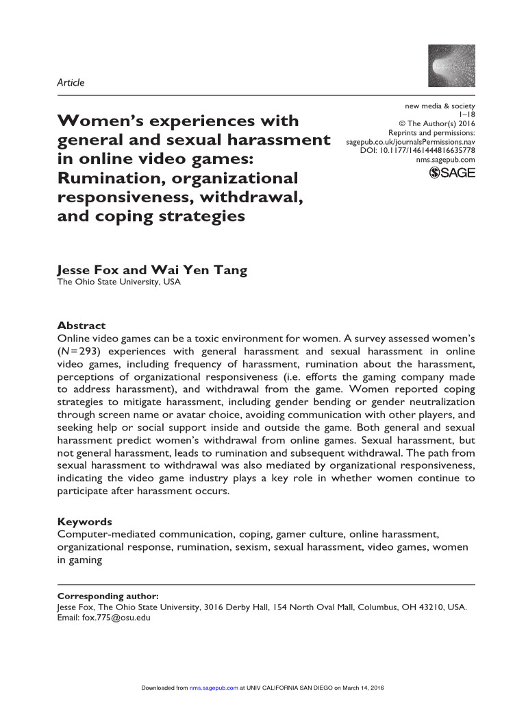 (2017) Fox & Tang - Women's Experiences With General and Sexual ...