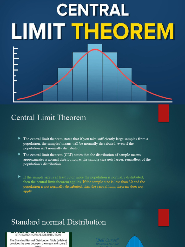 Central Limit Theorem | PDF | Normal Distribution | Standard Deviation
