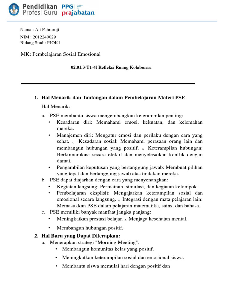 T1-4f Refleksi Ruang-Kolaborasi | PDF
