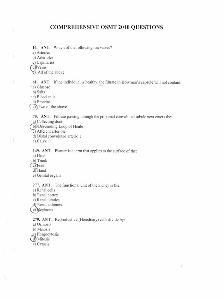 OSMT Questions | PDF