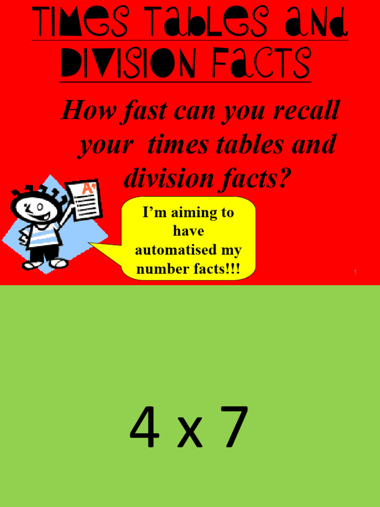 Quick Facts Practice - Mul & Div | PDF