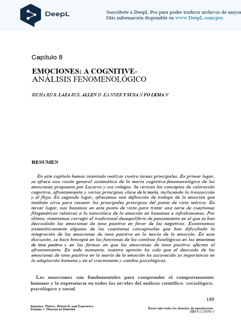 Modelo De Emoción Cognitiva 2 Es Pdf Las Emociones Pensamiento