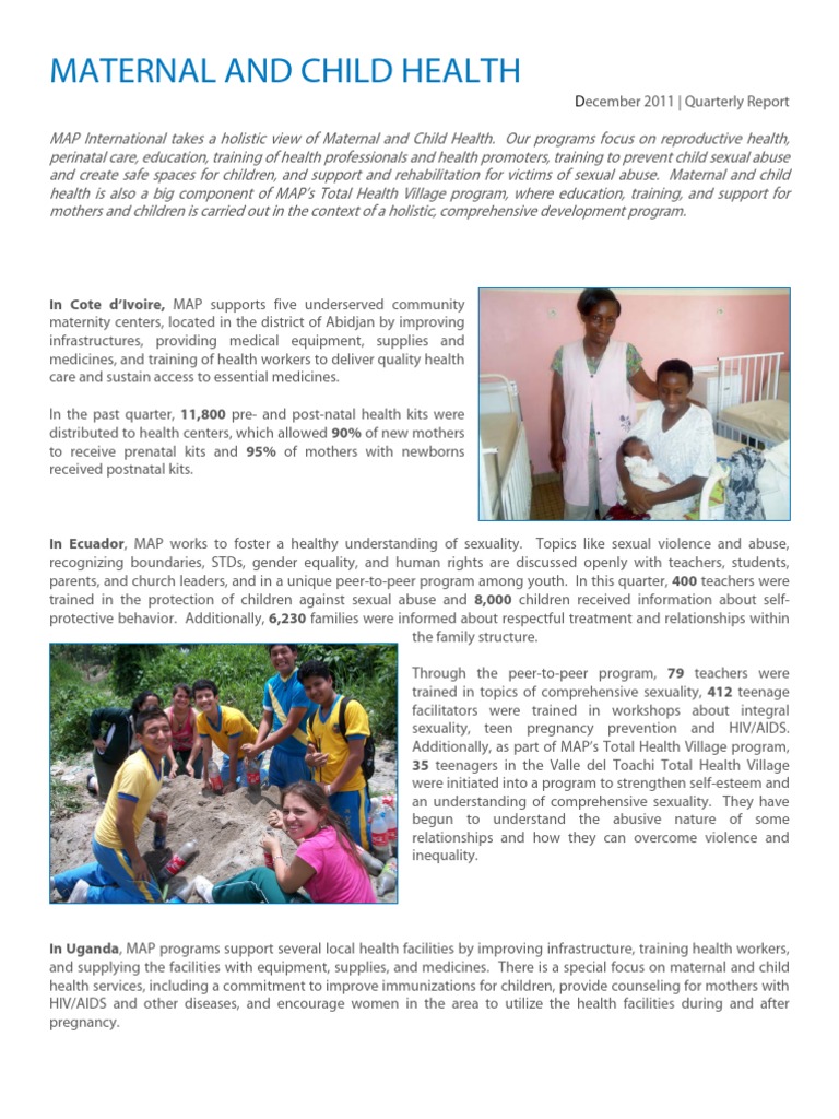 Maternal and Child Health December Report | PDF | Health Professional ...